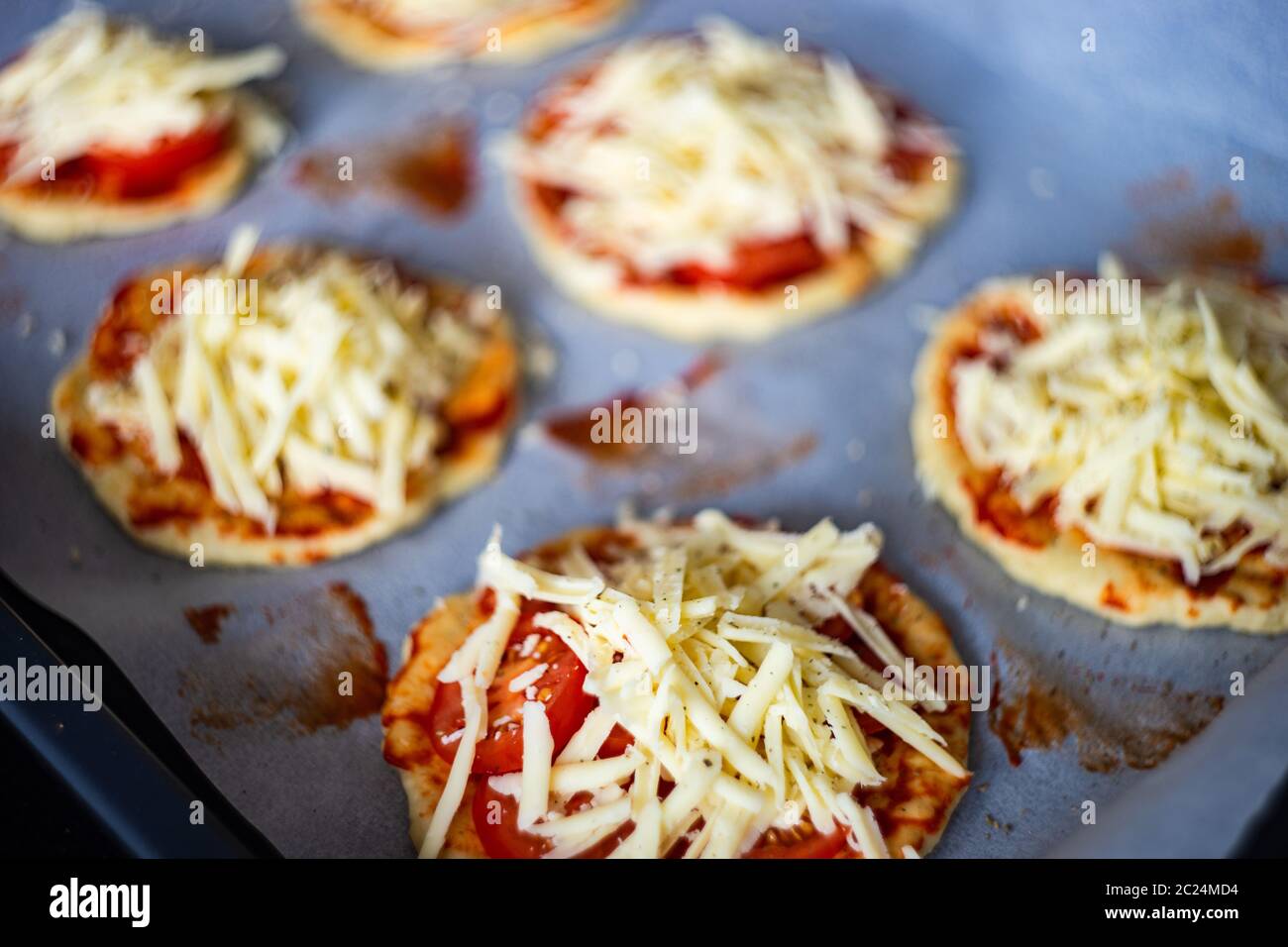 Homemade mini pizza Stock Photo - Alamy