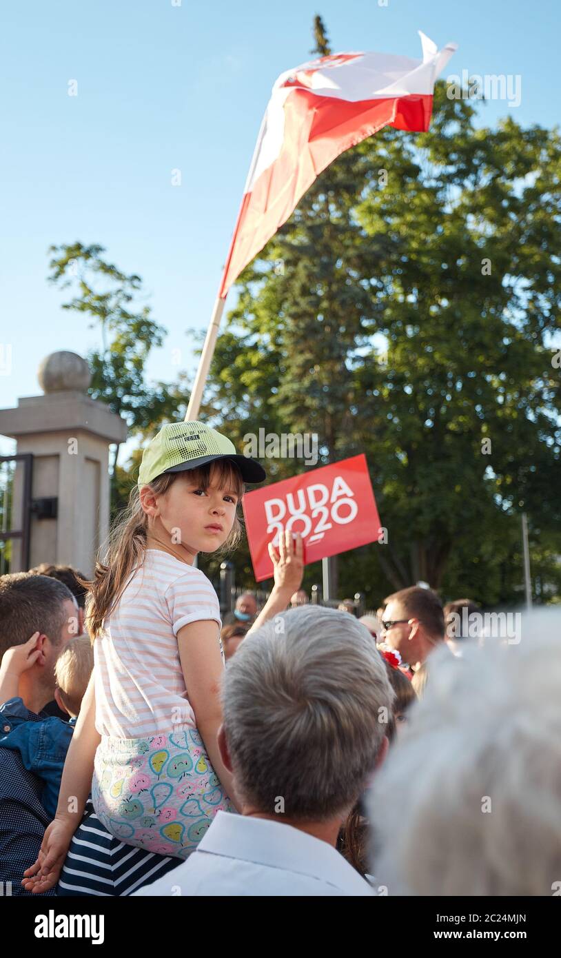 Mlawa, Mazovian, Poland. 16th June, 2020. Visit of the presidential ...