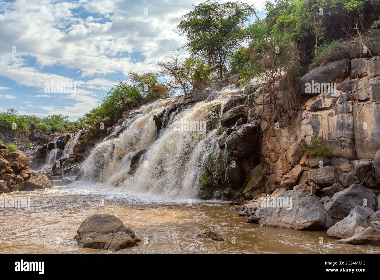 Fall in Awash National Park. Waterfalls in Awash wildlife reserve in ...