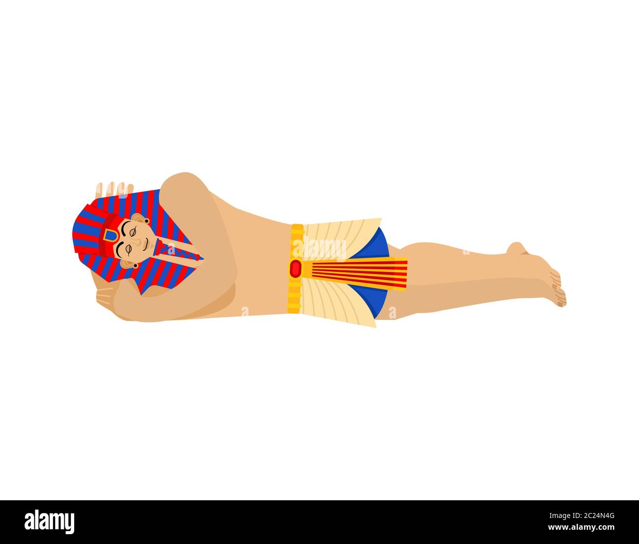 Pharaoh sleeping. Rulers of ancient Egypt asleep. Vector illustration ...