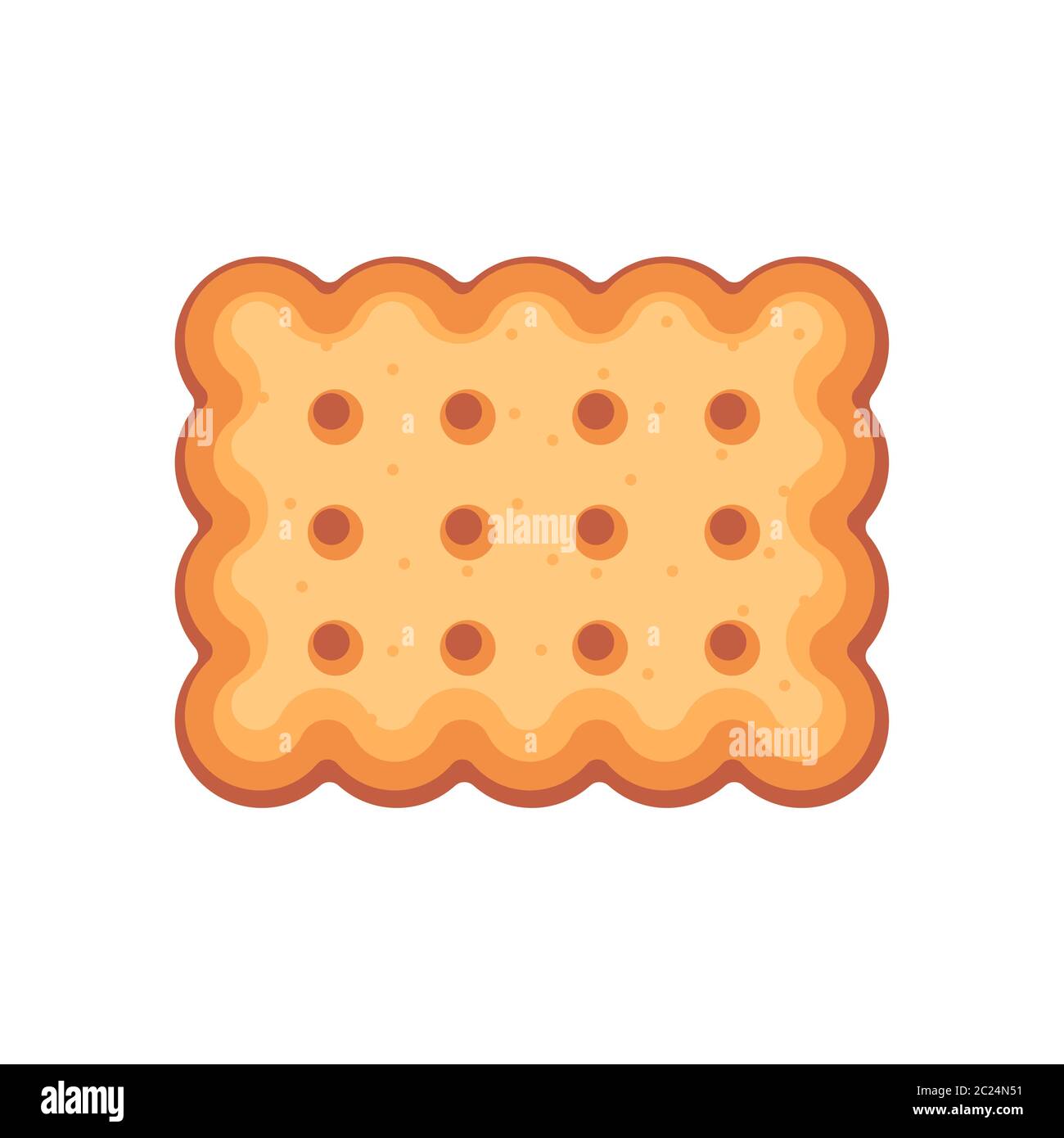 Cookie snack cracker isolated. Food vector illustration Stock Vector ...