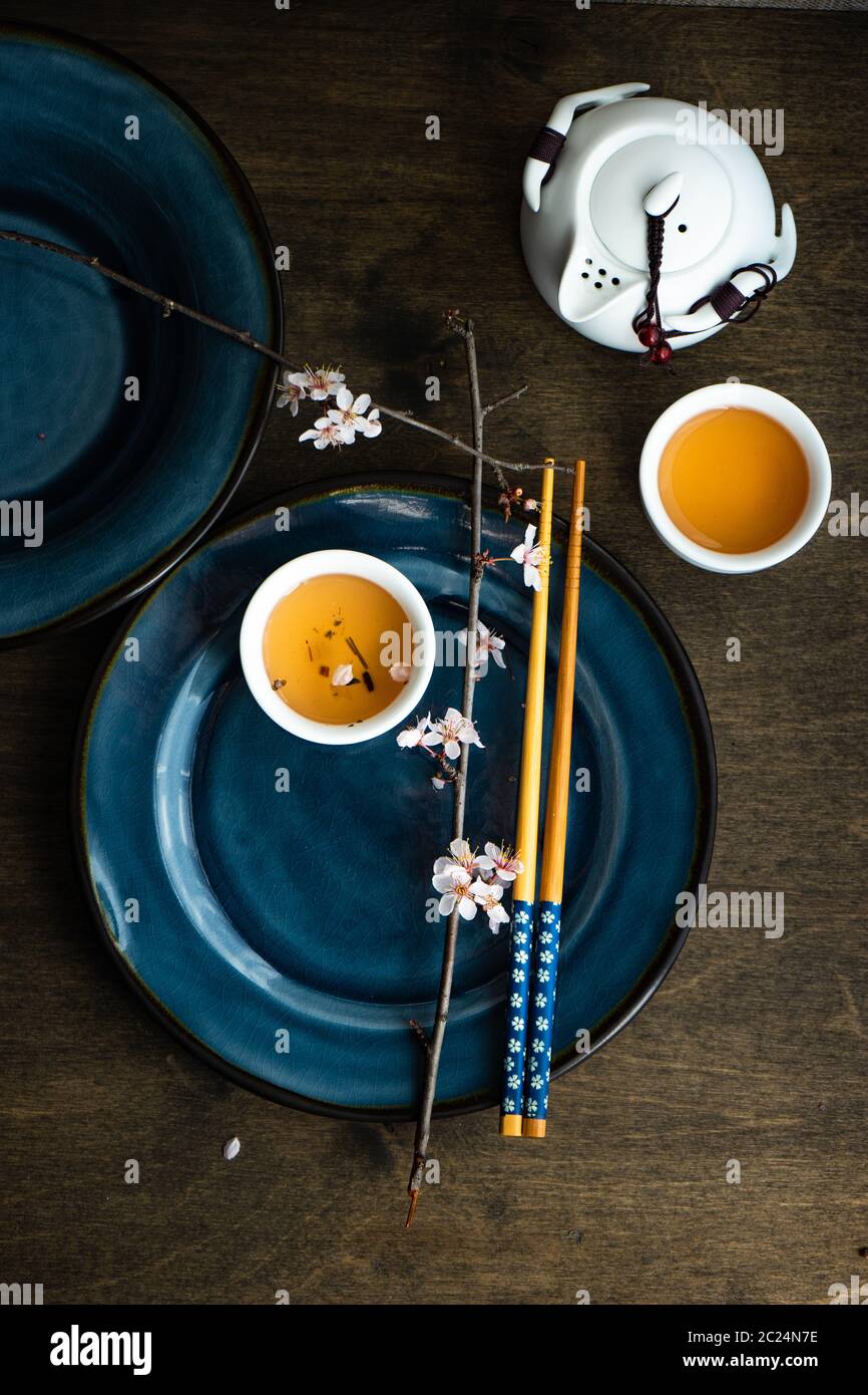 Asian style green tea concept Stock Photo - Alamy