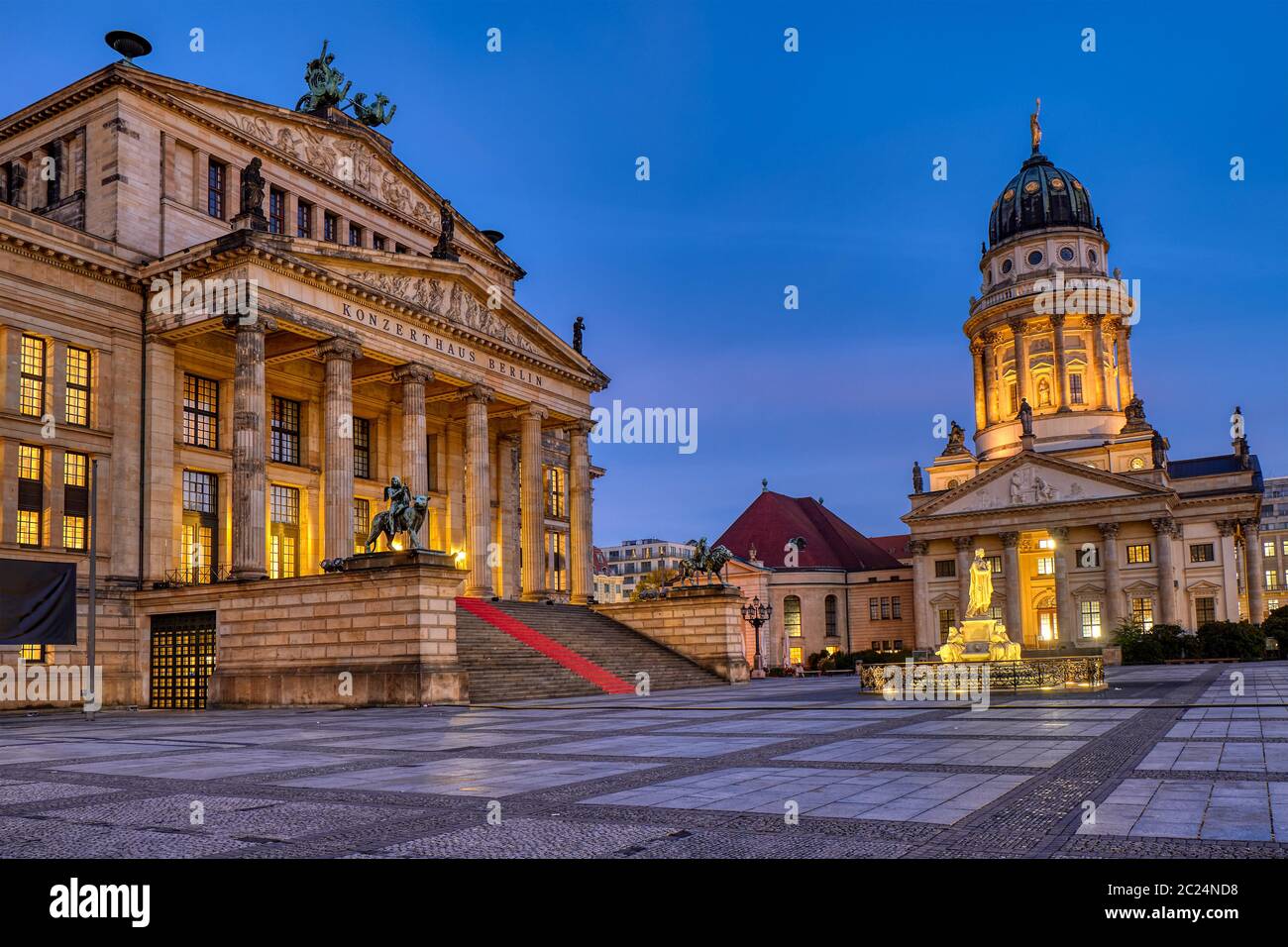 The beautiful Gendarmenmarkt square in Berlin at dawn Stock Photo - Alamy