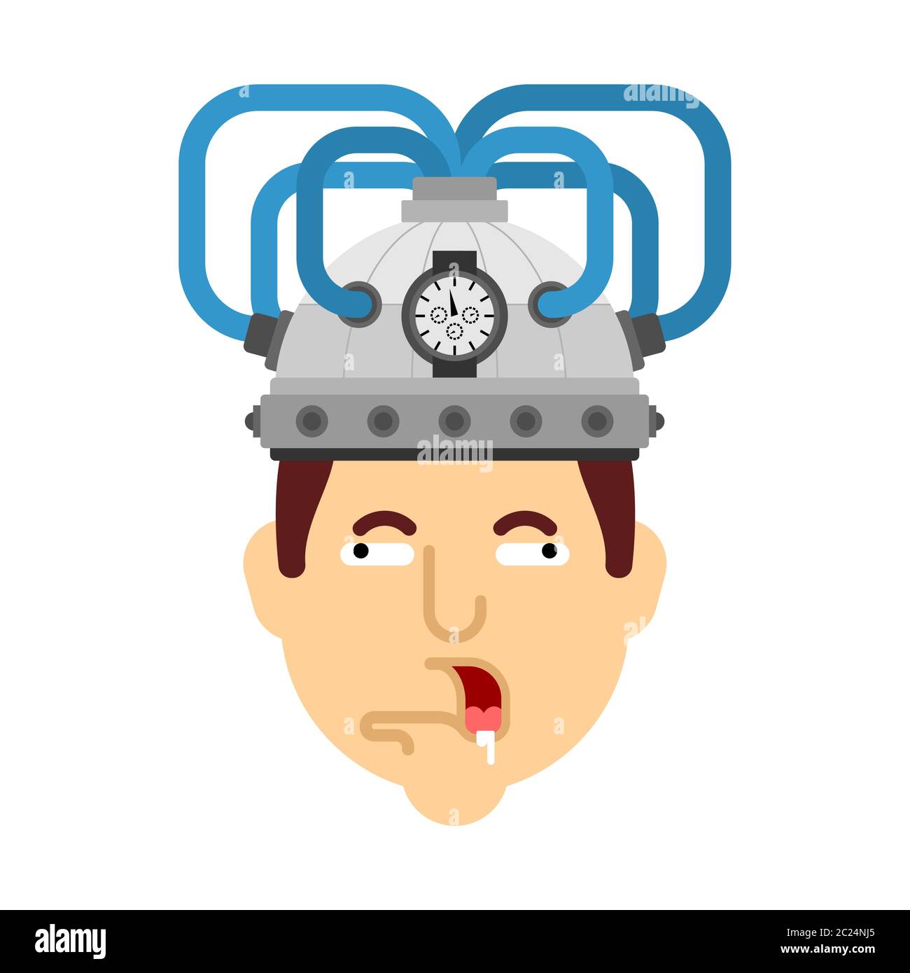 Mind control experiment Stock Vector Images - Alamy