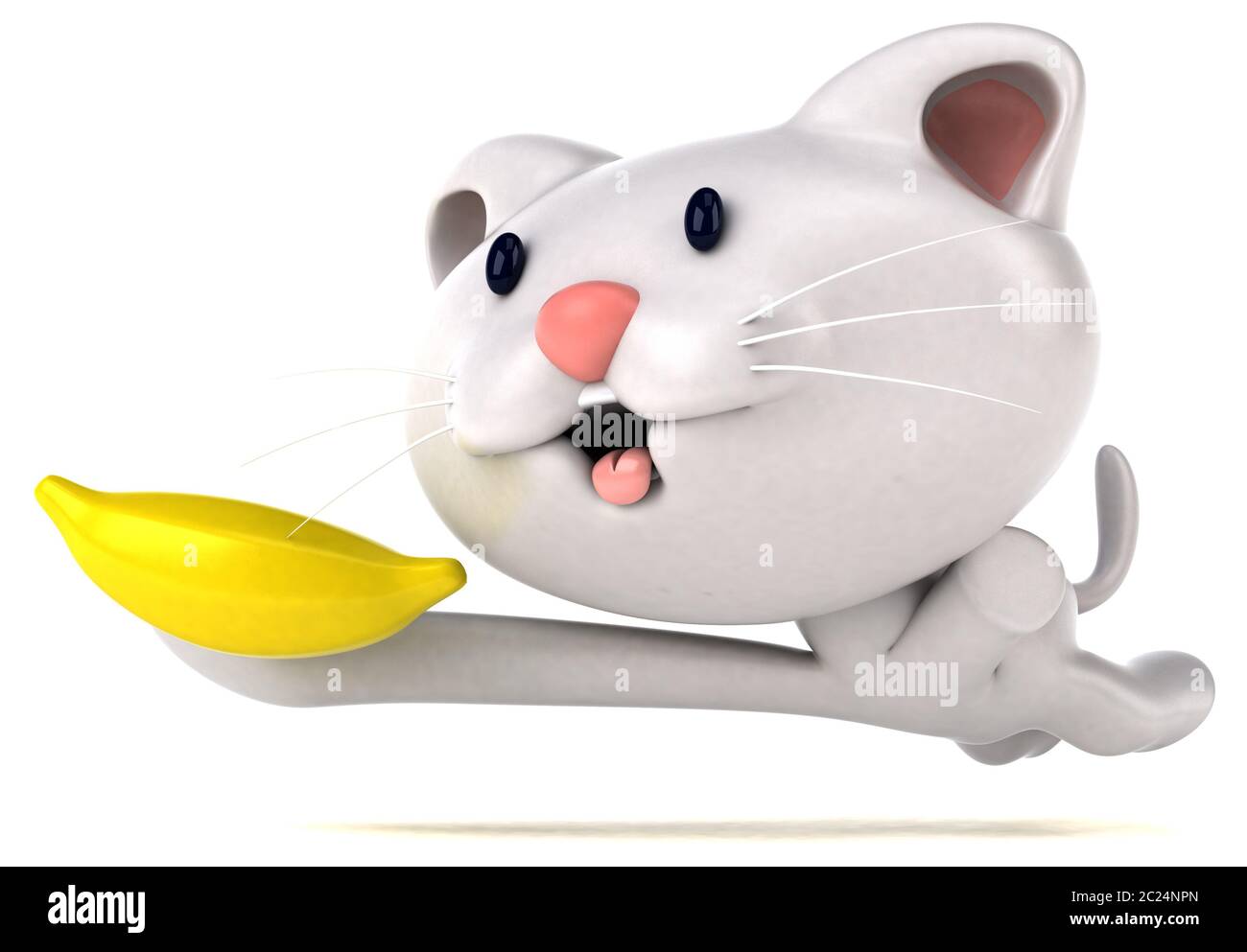 Fun cat - 3D Illustration Stock Photo - Alamy