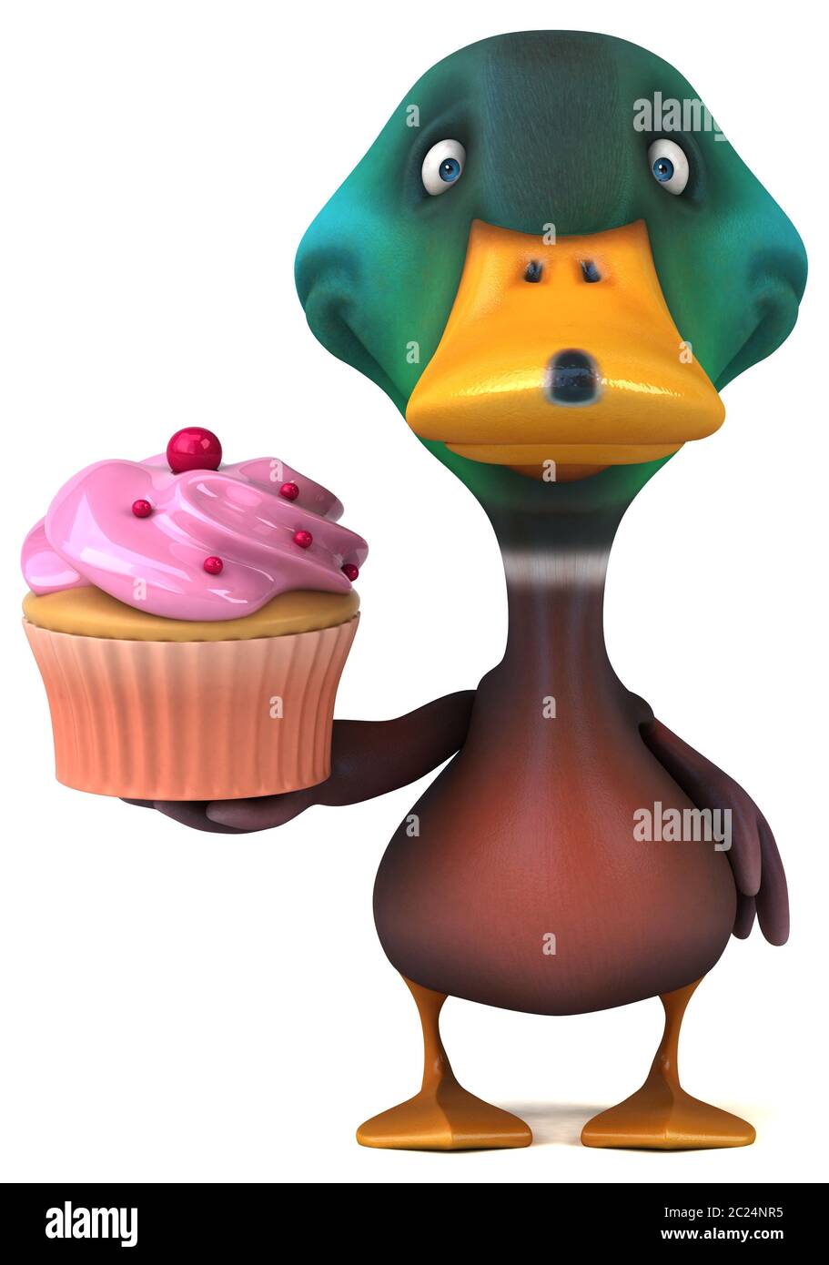 Fun duck - 3D Illustration Stock Photo - Alamy