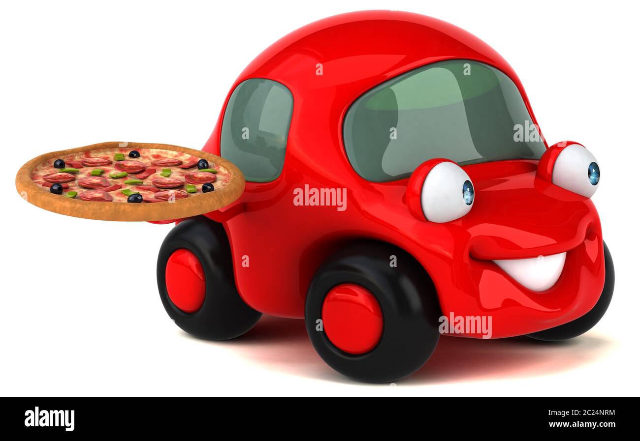 Fun car - 3D Illustration Stock Photo - Alamy