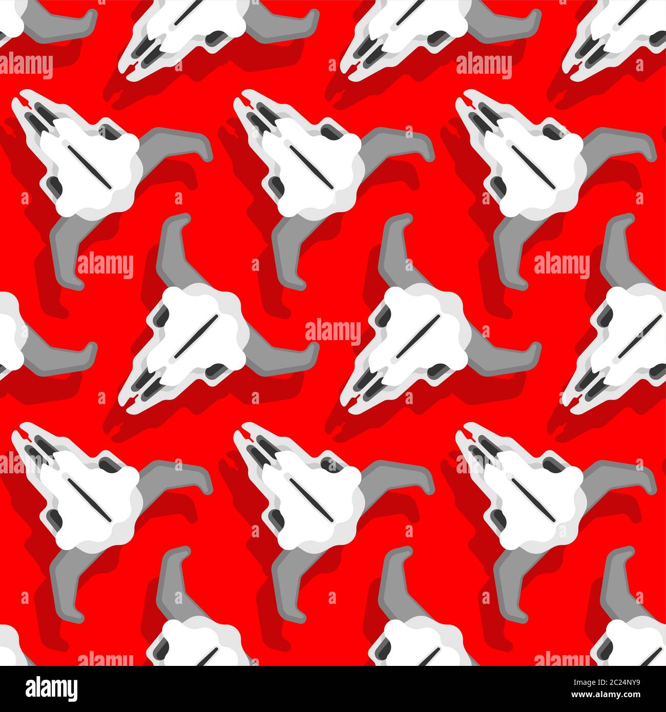 Skull cow pattern seamless. Skeleton head of bull background. vector ...