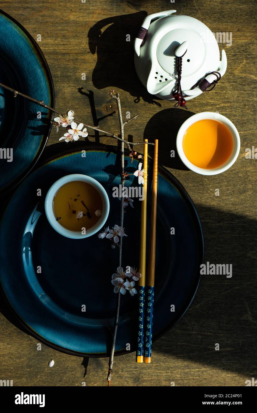 Asian style green tea concept Stock Photo - Alamy