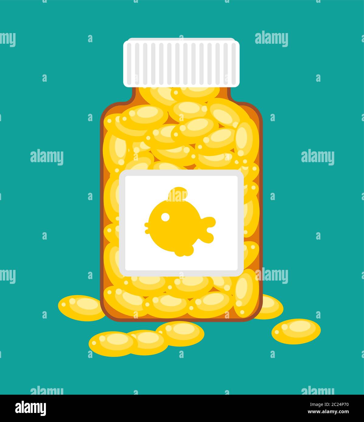 Cod liver oil medicine Stock Vector Images - Alamy