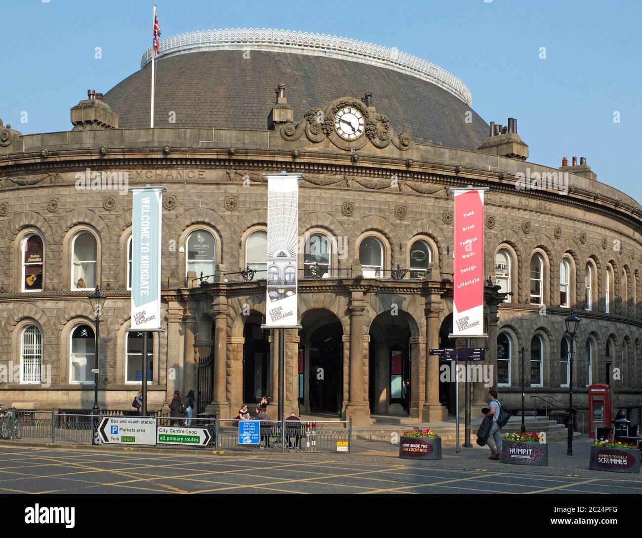 the historic 19th century corn exchange building in the kirkgate area ...