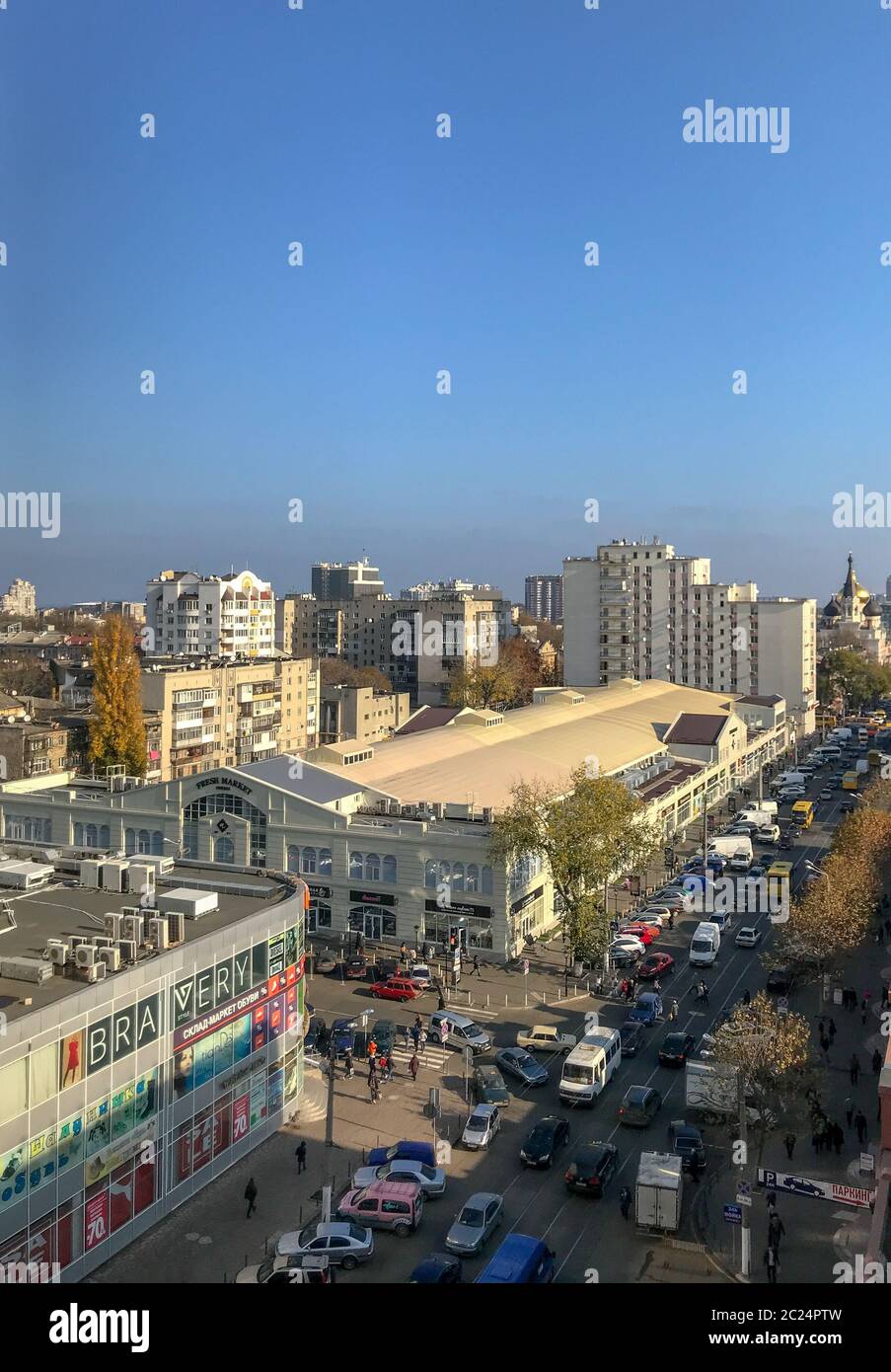 Odessa, Ukraine - December 28, 2017: Tipical modern residential area ...
