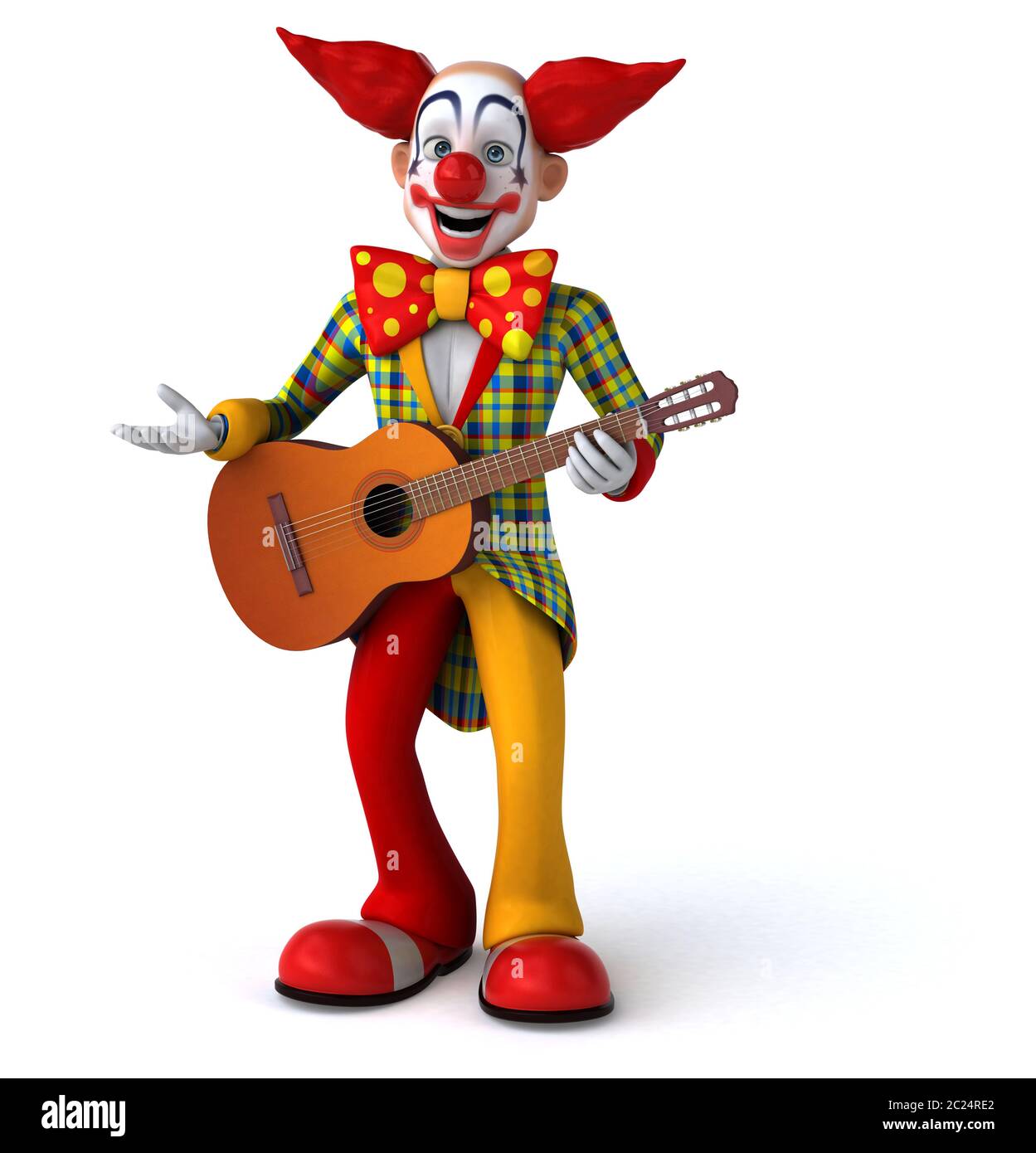 Fun clown - 3D Illustration Stock Photo - Alamy