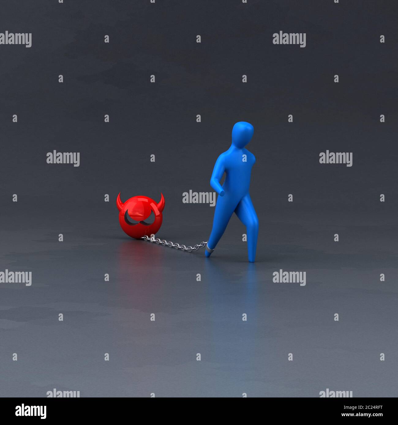 Burden symbol - 3D Illustration Stock Photo - Alamy