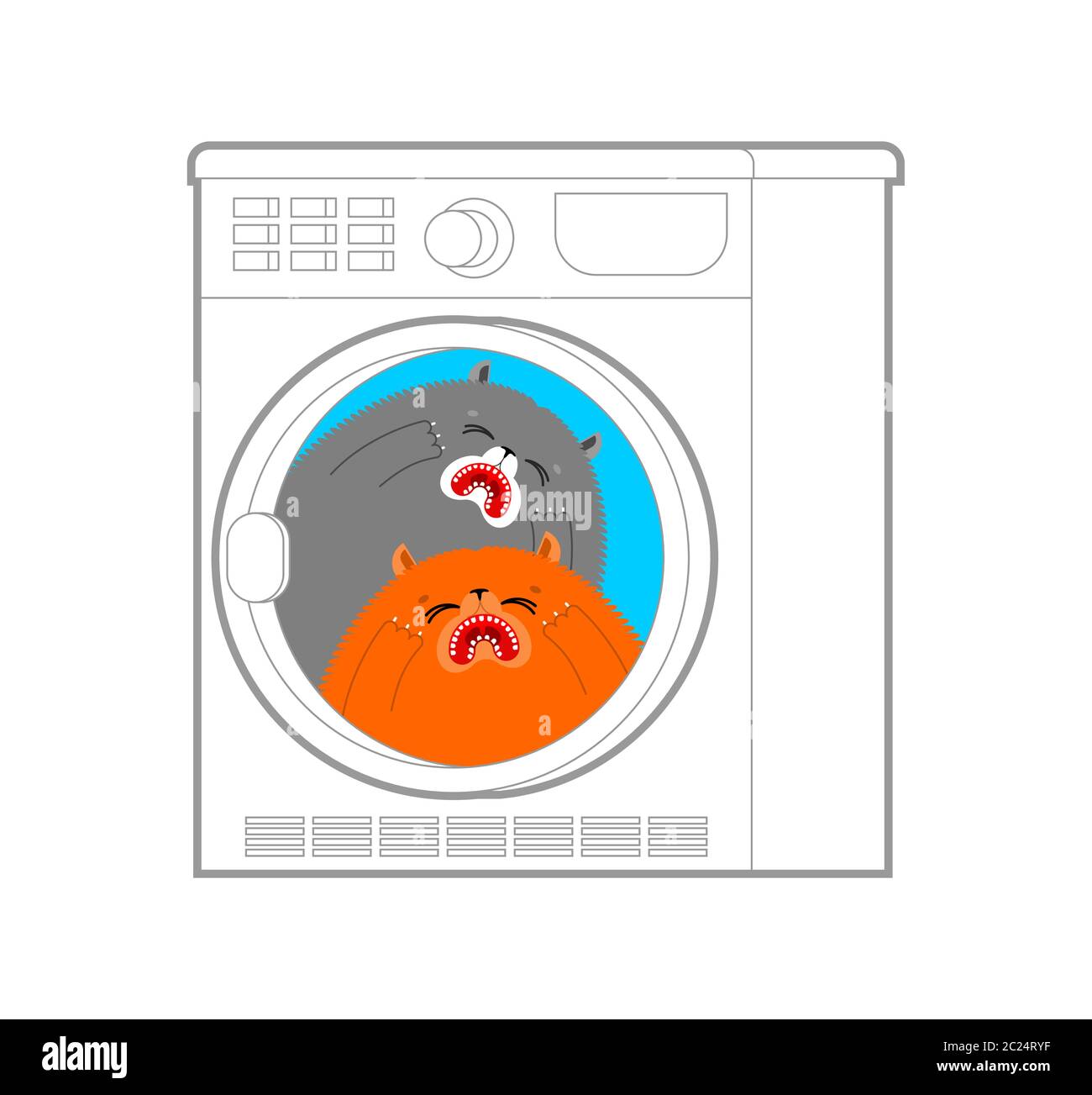 Cartoon background inside drum Cut Out Stock Images & Pictures - Alamy