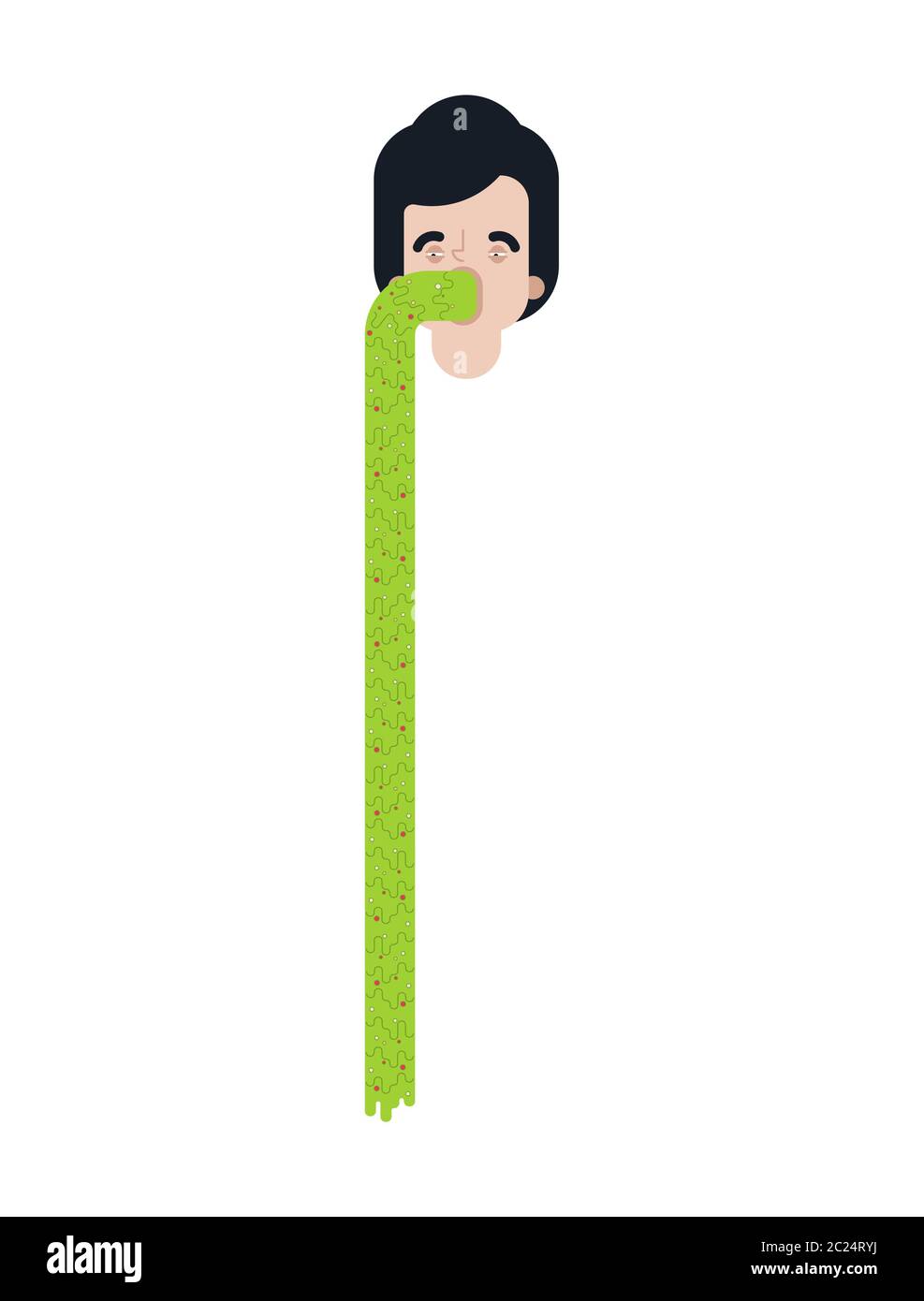 Guy pukes. Man Vomiting. Vomit isolated. spew spue vector texture Stock ...