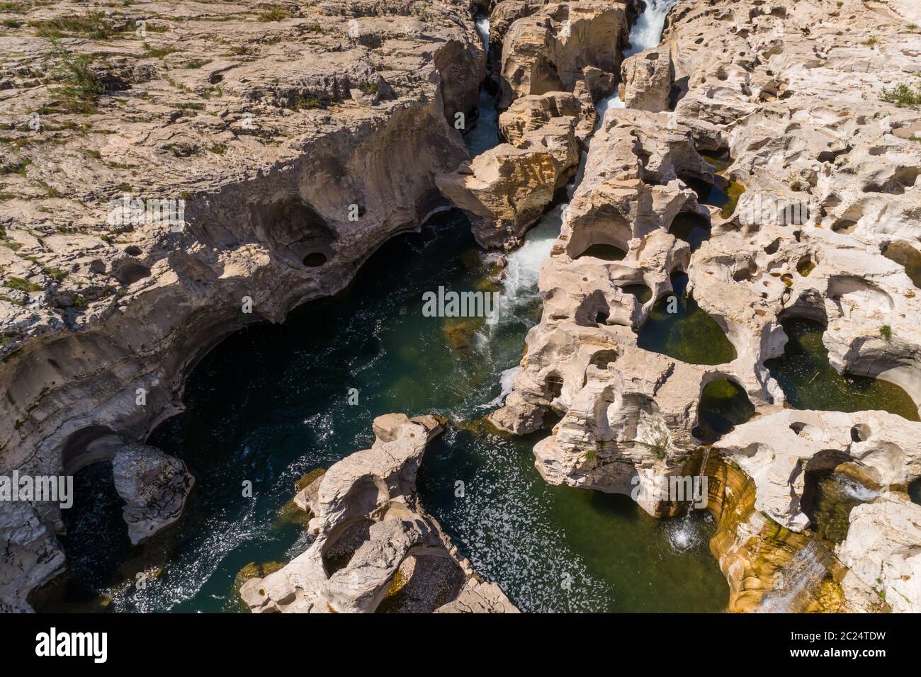 birdview of a waterfall Stock Photo - Alamy