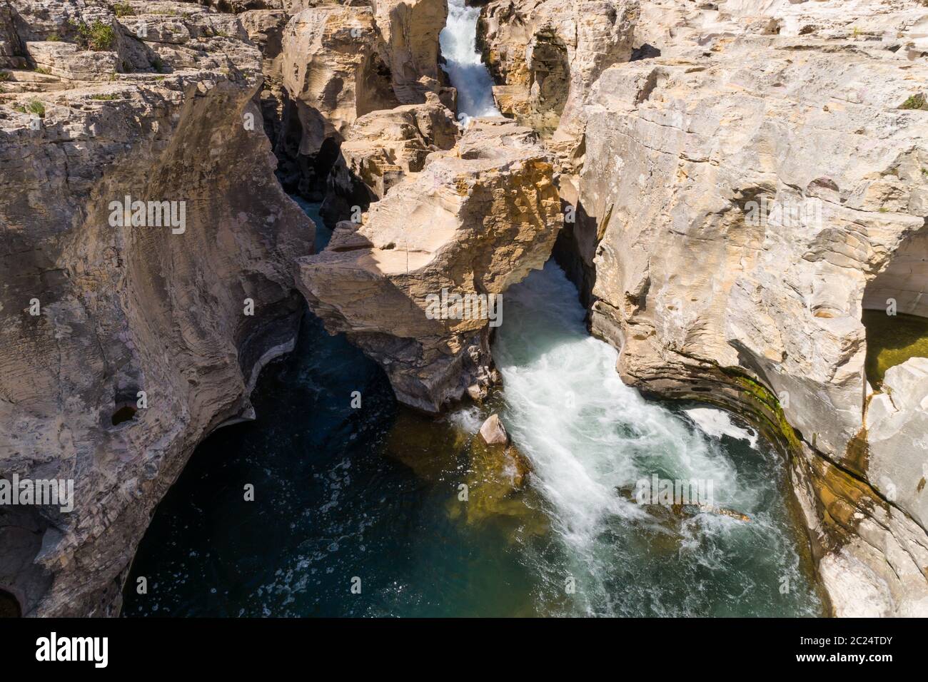 birdview of a waterfall Stock Photo - Alamy