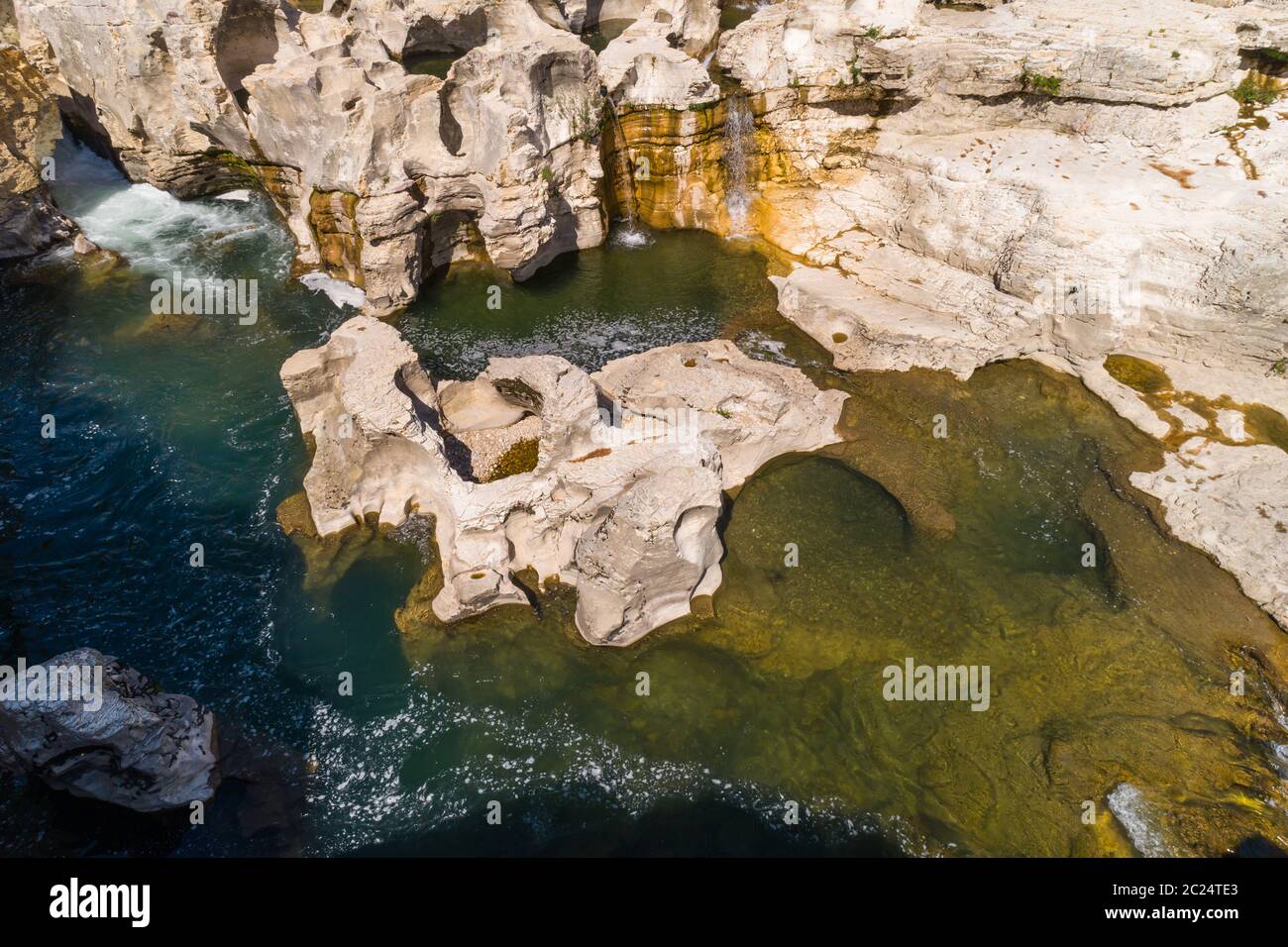 birdview of a waterfall Stock Photo - Alamy