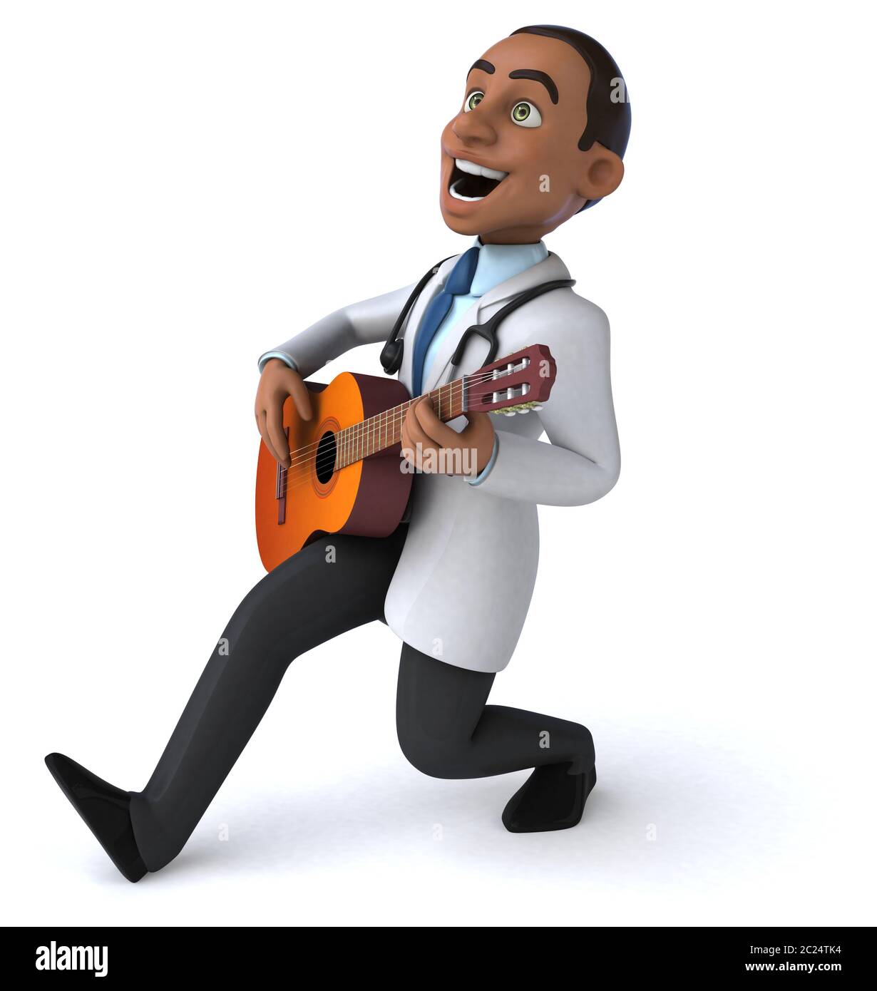Fun doctor - 3D Illustration Stock Photo - Alamy