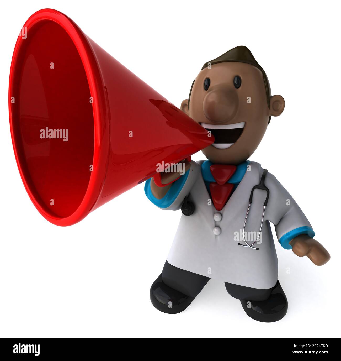 Fun doctor - 3D Illustration Stock Photo - Alamy