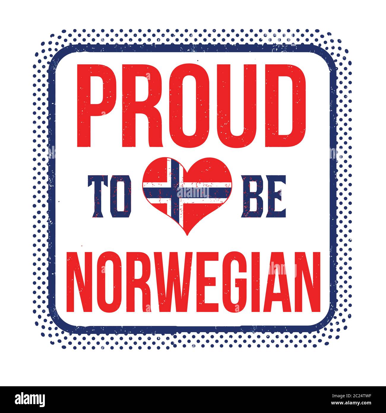 Proud to be norwegian sign or stamp on white background, vector ...