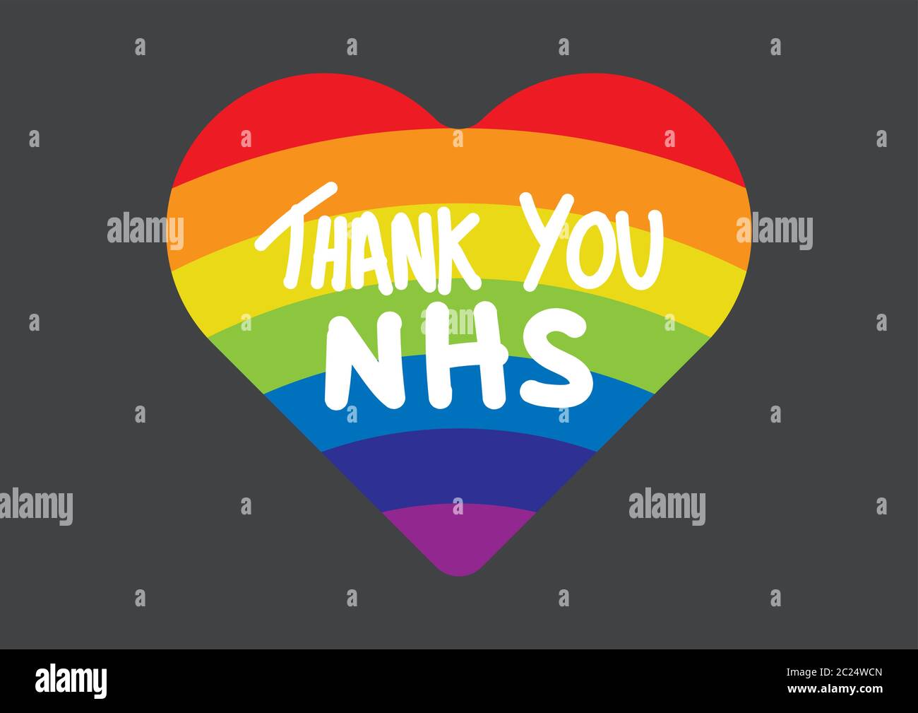 Thank you NHS rainbow vector Stock Vector Image & Art - Alamy