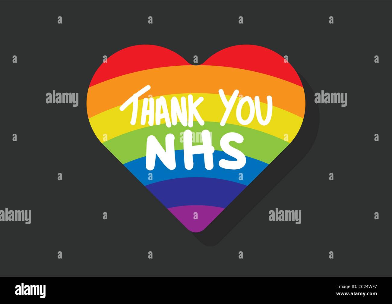 Thank you NHS rainbow vector Stock Vector Image & Art - Alamy