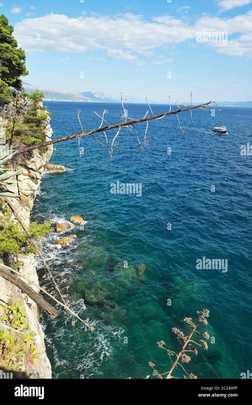 Blue Adria, view from Sustipan Split Stock Photo - Alamy