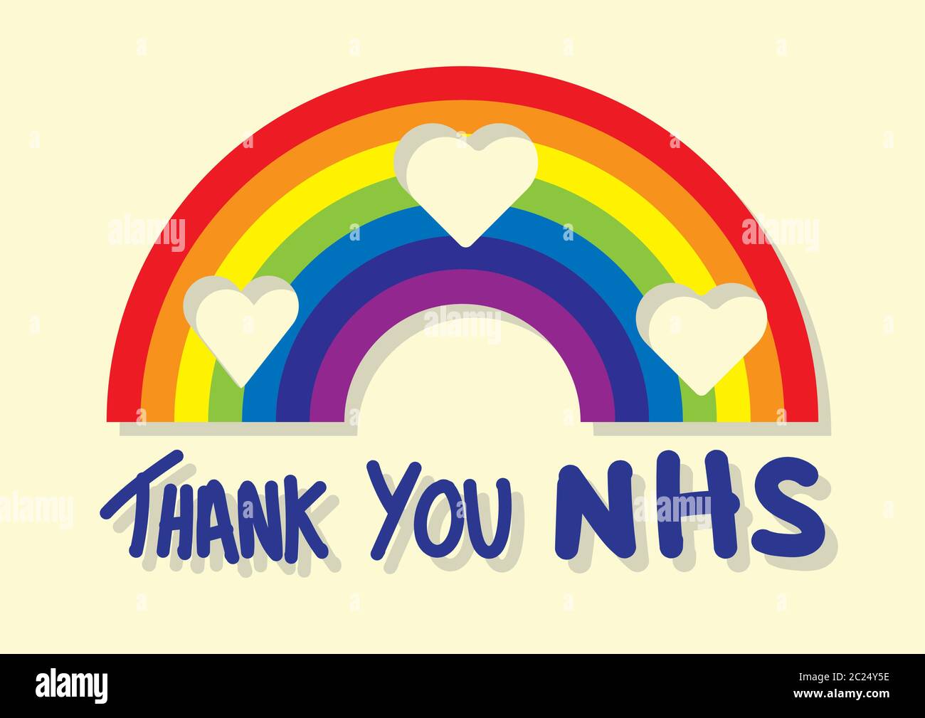 Thank you NHS rainbow vector Stock Vector Image & Art - Alamy