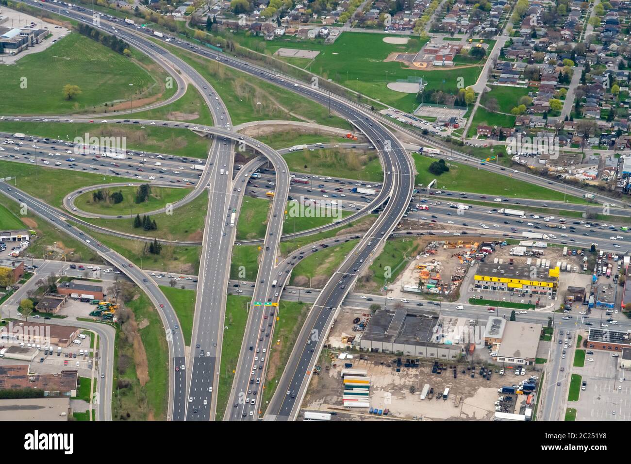 Junction from above hi-res stock photography and images - Alamy