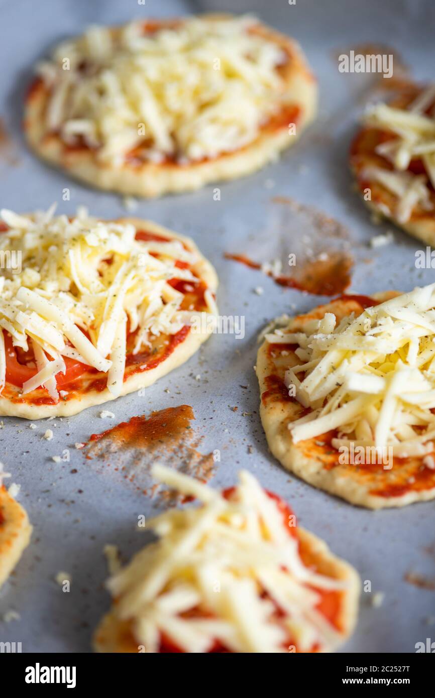 Homemade mini pizza Stock Photo - Alamy