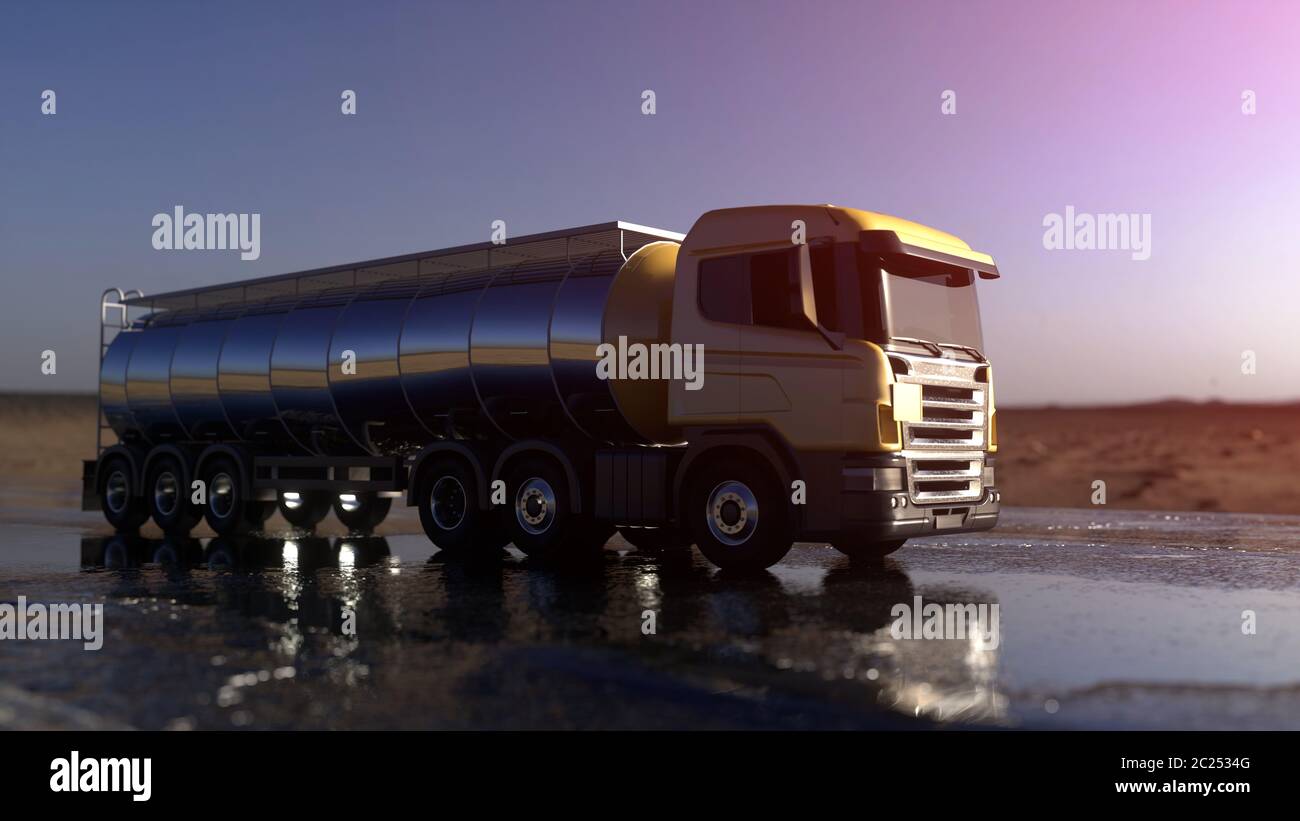 Gas tanker truck desert hi-res stock photography and images - Alamy