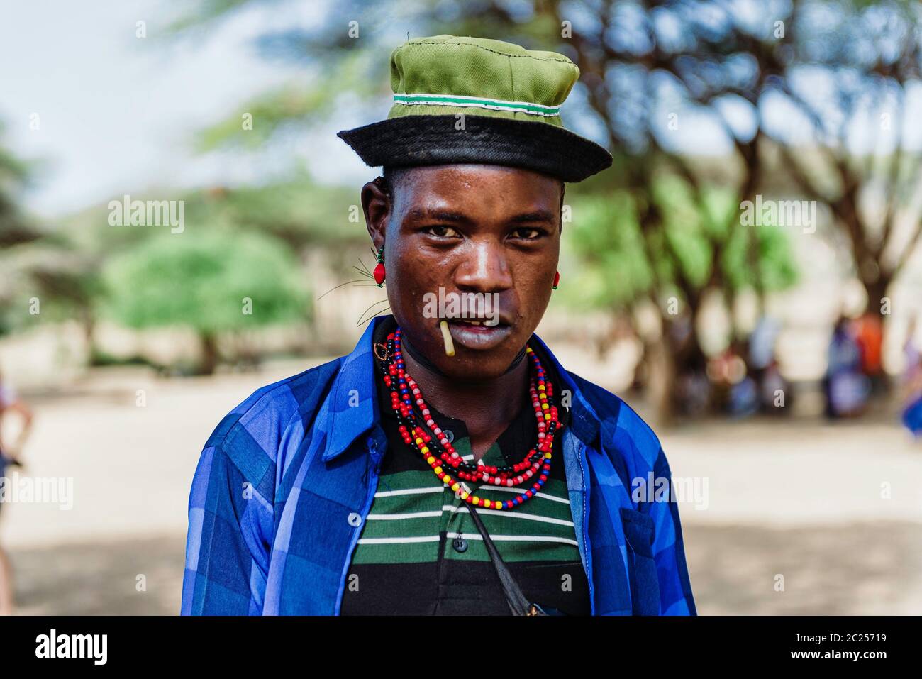 OMO VALLEY, ETHIOPIA - AUGUST 07 2018: The Bull Jumping Ceremony by the ...