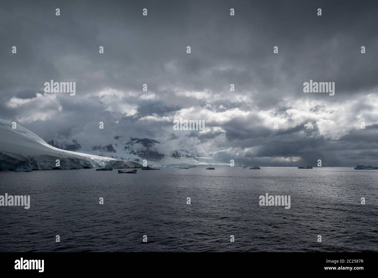 Anvers Island viewed from the Gerlache Strait, Antarctic Peninsula ...