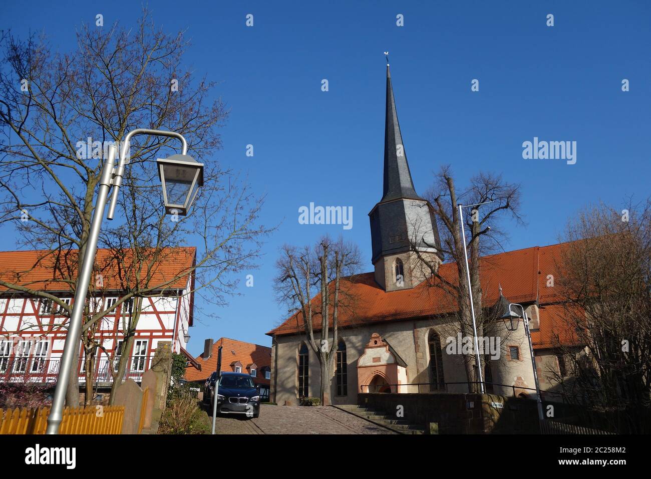 Gothic town church in Schlitz Hessen Stock Photo - Alamy