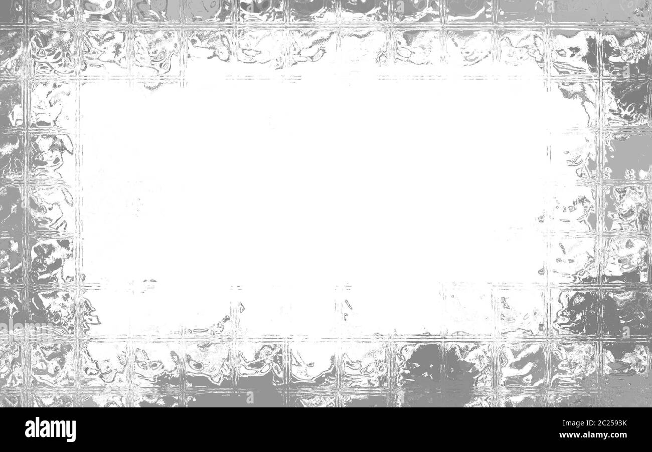 Backdrop graphic on white background with frame in gray glass block ...