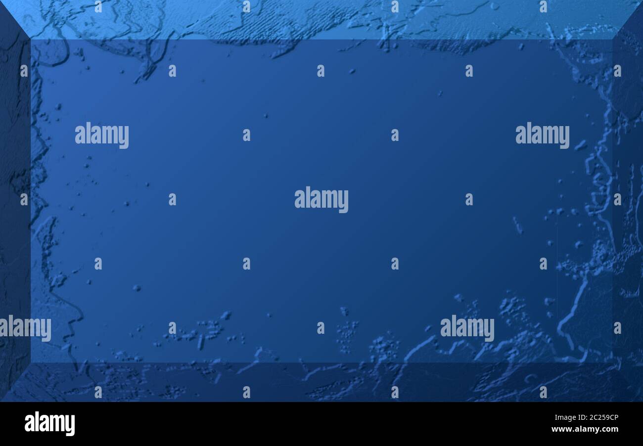 Blue 3d platform base for background, wallpaper, with a textured border ...