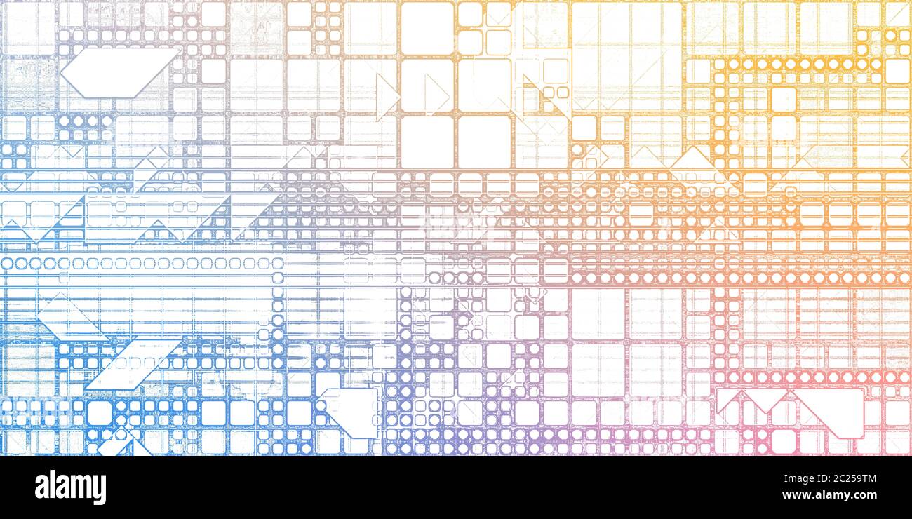 Energy Grid with Moving Electricity or Data Stock Photo - Alamy