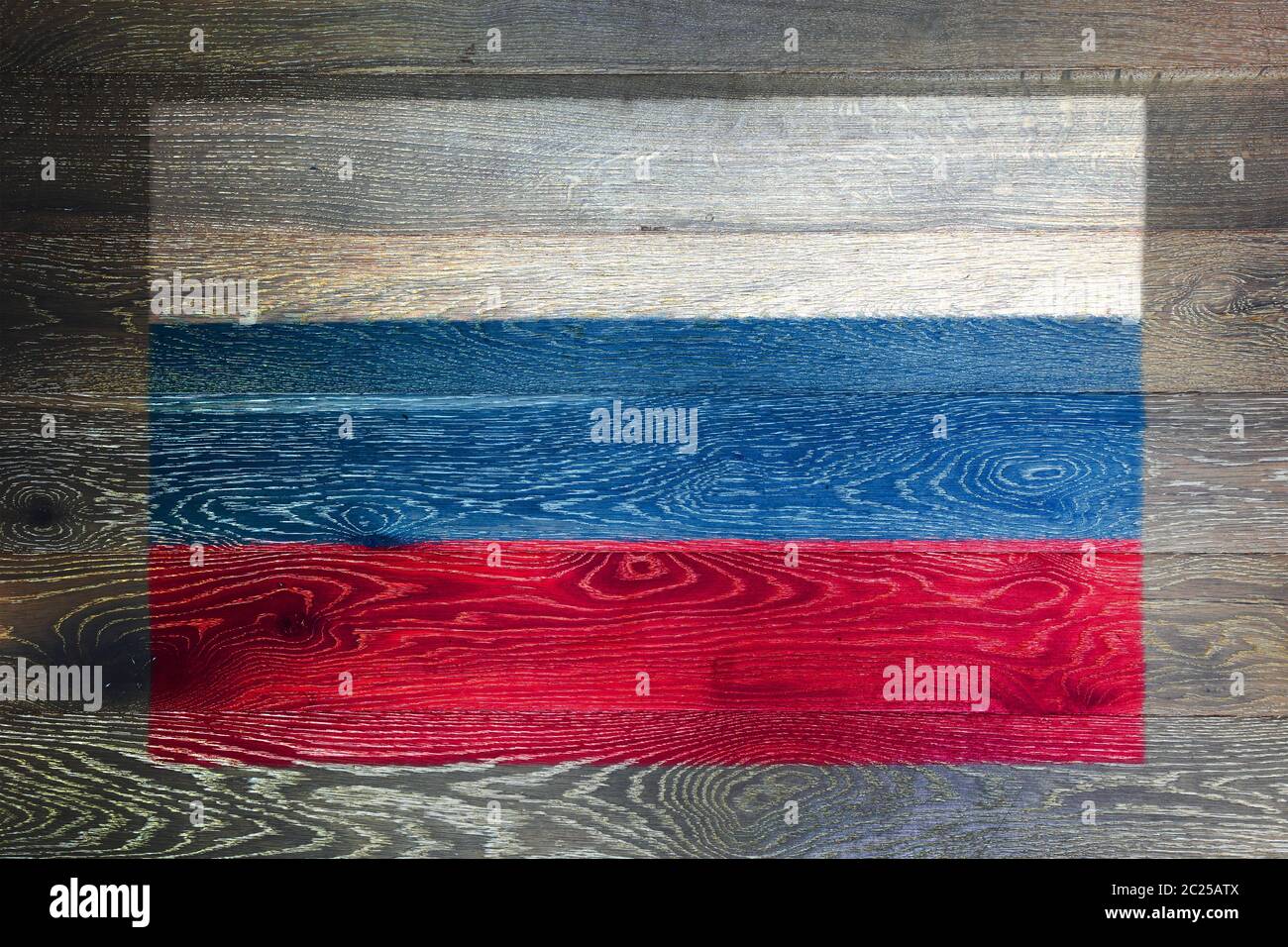 Russian federation flag on wood texture background Stock Photo - Alamy