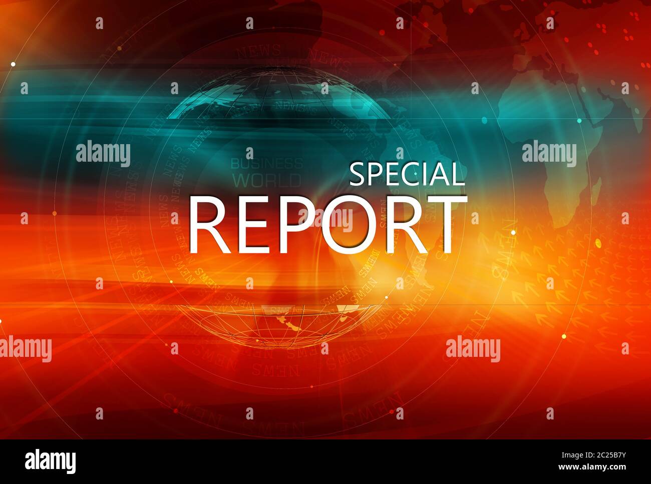 Graphical Special Report Background with Earth Globe in Background, 3d ...