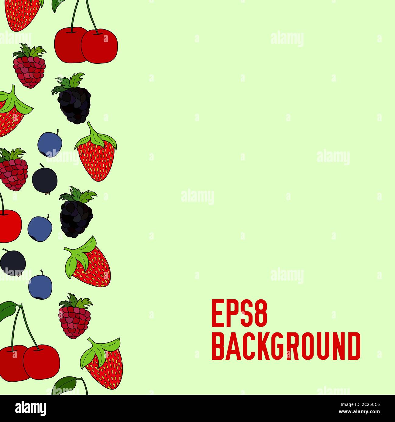 abstract doodle berry background Stock Photo - Alamy