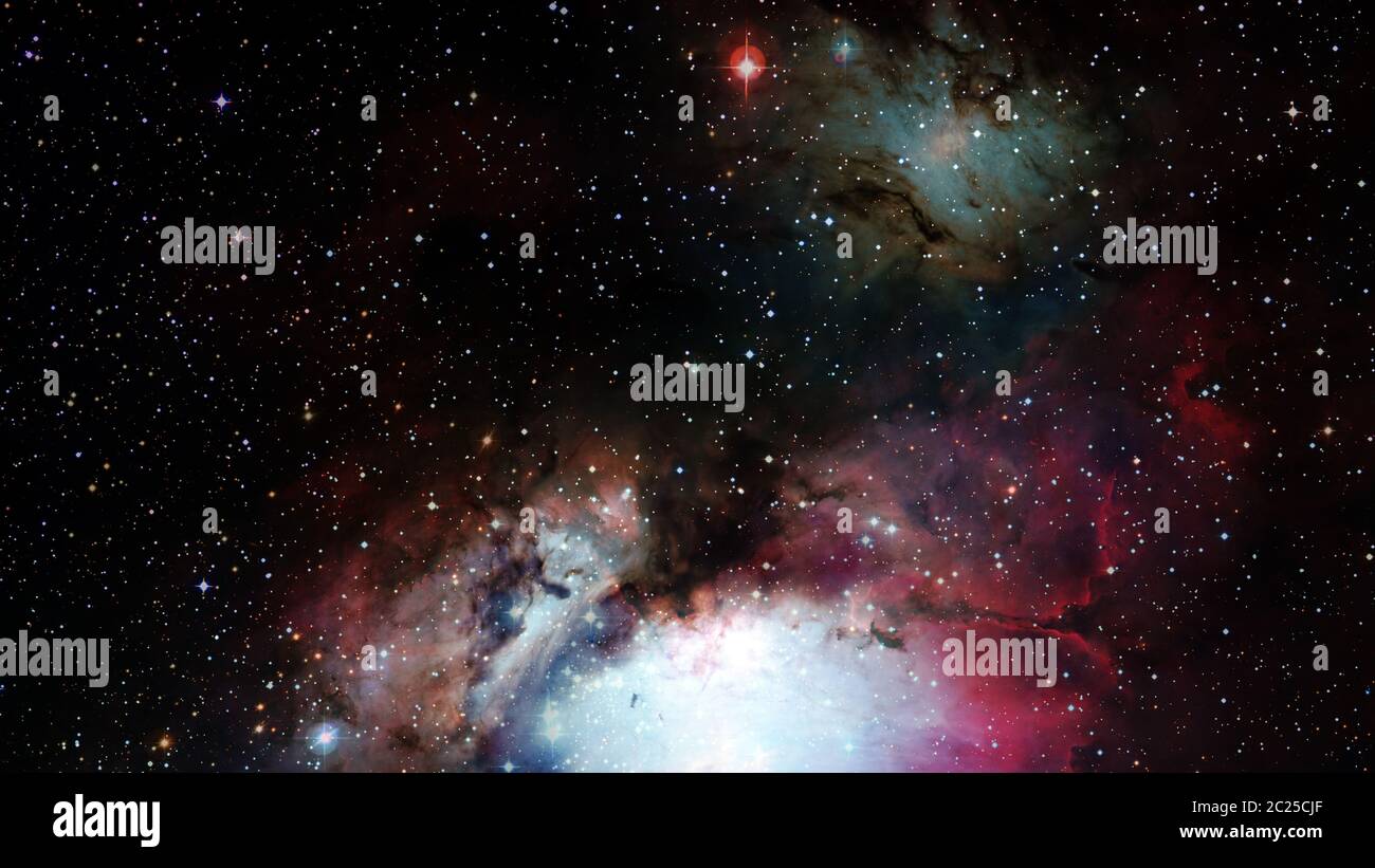 High definition star field, colorful night sky space. Nebula and ...