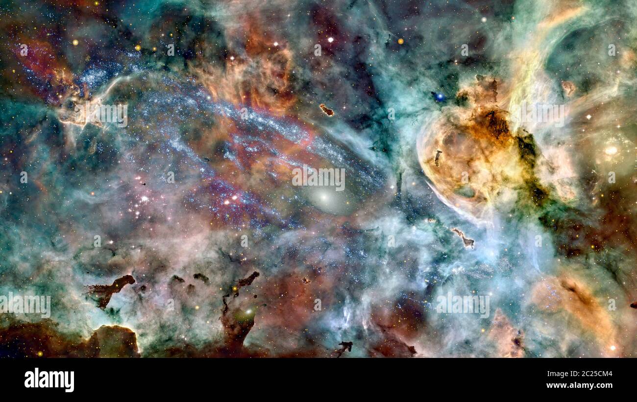 High definition star field, colorful night sky space. Nebula and ...