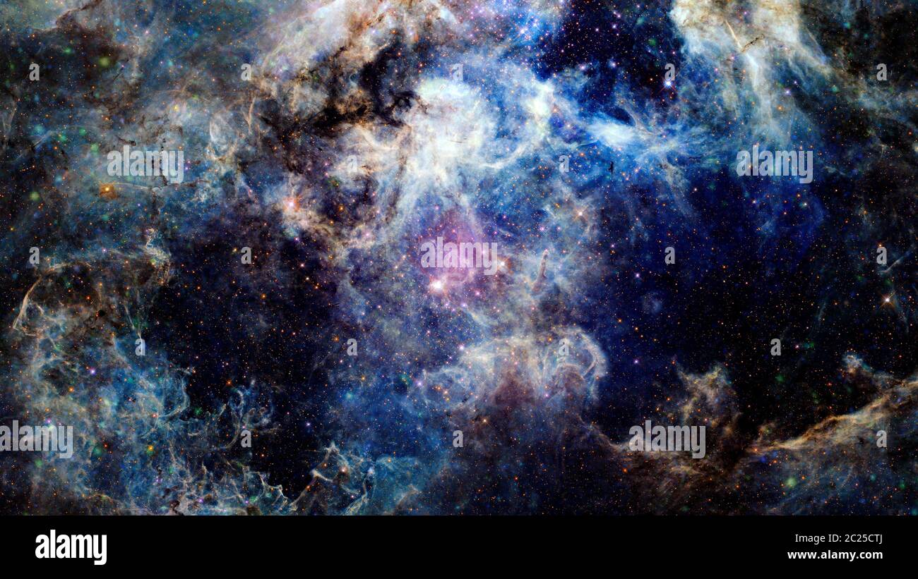 Infinite space background with nebulas and stars. This image elements ...