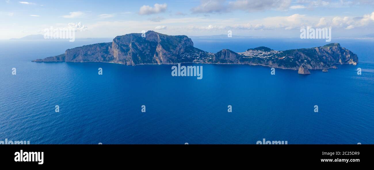 Aerial Shot, island of Capri, from South Stock Photo - Alamy