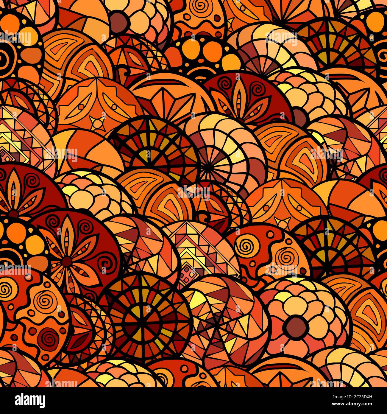 hand drawn ethnic seamless pattern Stock Photo - Alamy