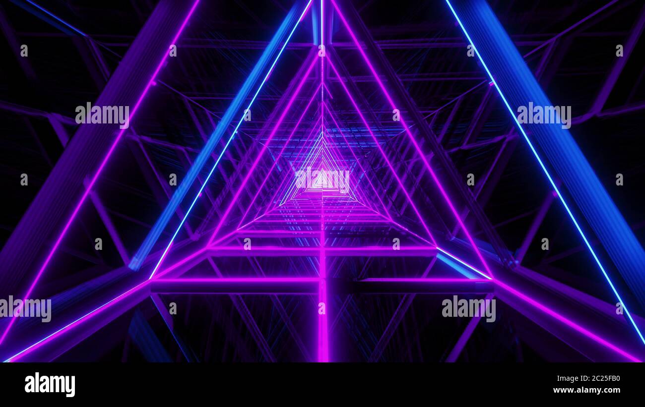 abstract glowing blue purple triangle wireframe background walpaper 3d ...