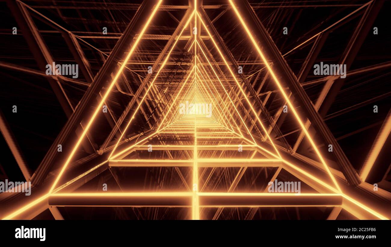 abstract glowing golden triangle wireframe background walpaper 3d ...