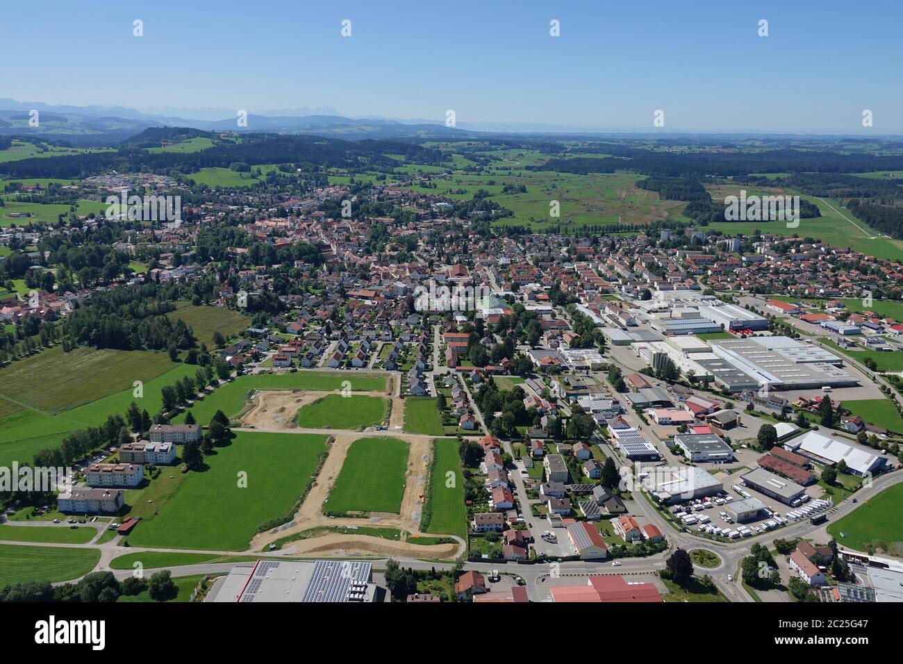 Aerial view small town hi-res stock photography and images - Alamy